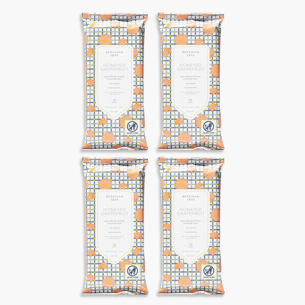 Honeyed Grapefruit Face Wipes Set of 4