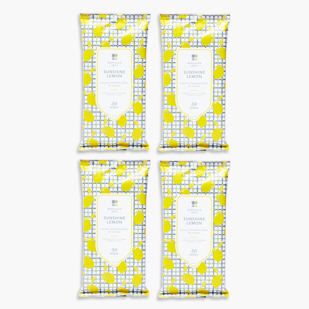 Sunshine Lemon Face Wipes Set of 4